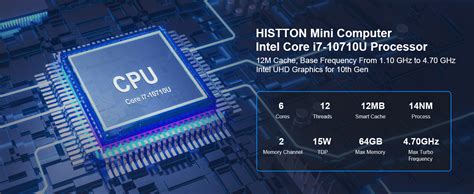 HISTTON Fanless Mini PC Core I U GB RAM TB M SSD Industrial PC With RS COM HD