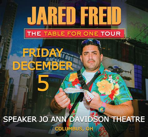 Jared Freid The Table For One Tour Friday Dec 5 2025 730 Pm Capa