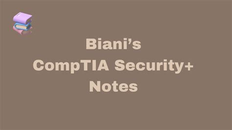 Comptia Security Exam Notes