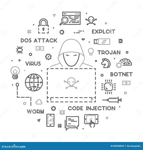 vector hacker and internet crime stock illustration illustration of