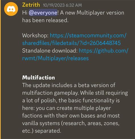 Fyi Zetriths Multiplayer Mod Has Just Released The Multifaction Feature Where You Can Play As