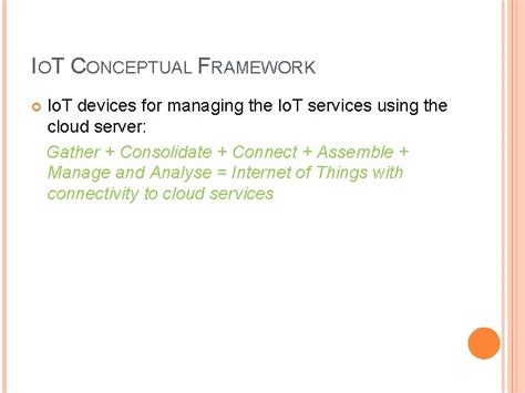 Iot Conceptual Framework Simple Conceptual Framework Of Io