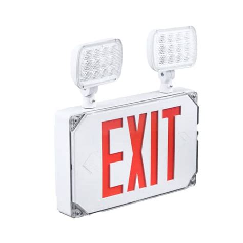 Wet Location Emergency Exit Light Combo Shelly Lighting