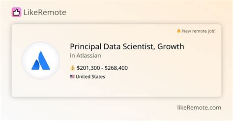 📩 Principal Data Scientist Growth At 🏢 Atlassian Salary 💰 201 300 268 400 📍remote Job In
