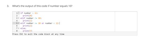 Solved What S The Output Of This Code If Number Equals Chegg Com