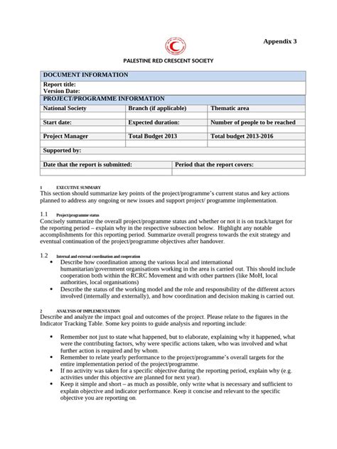 Prcs Reporting Template Pdf