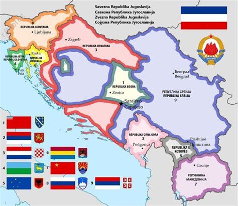 Map Of Yugoslavia In 1990 Jugoslavia Serbia Countries Europe