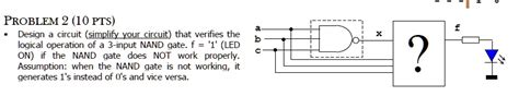Solved Problem 2 10 Pts Design A Circuit Simplify Your Circuit