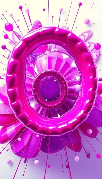 Colorful 3d Shapes Vortex Premium Ai Generated Image