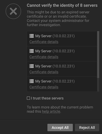 server certificate validation