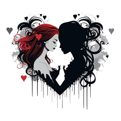 Premium Vector | Gothic love vector art illustration
