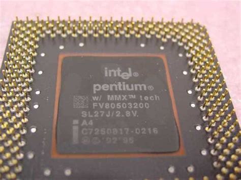 Intel Su114 Pentium 200 Mhz Mmx Processor Bp80502200 Computer Cpu