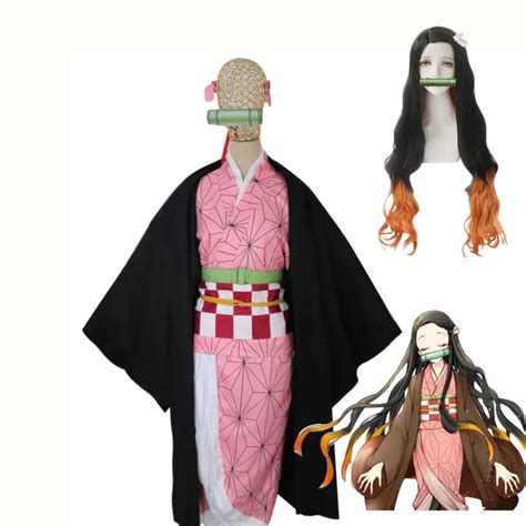 Demon Slayer Nezuko Cosplay And Wig Set Craft Pilot