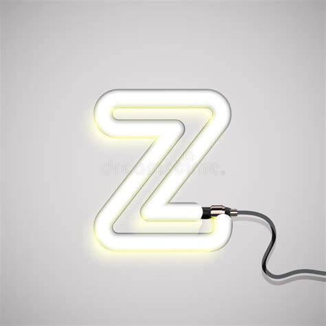 Realistic Neon Character Vector Stock Vector Illustration Of Font Nightlife 189140550