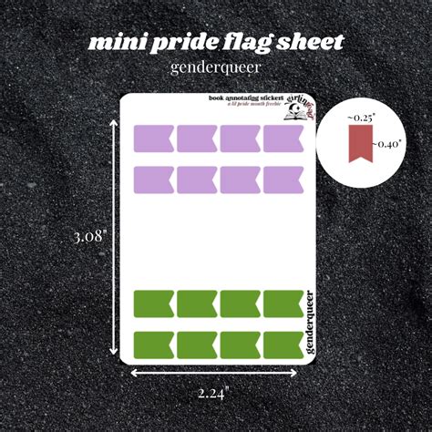 Pride Flag Tab Sheets Girlinread Annotating Stickers