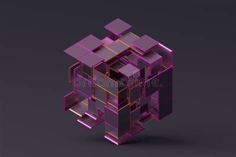 Abstract 3d Rendering Of Geometric Shapes Stock Illustration Illustration Of Contemporary