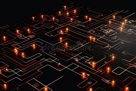 A Modern Circuit Design Technology For Cyberspace Stock Illustration Illustration Of Processor