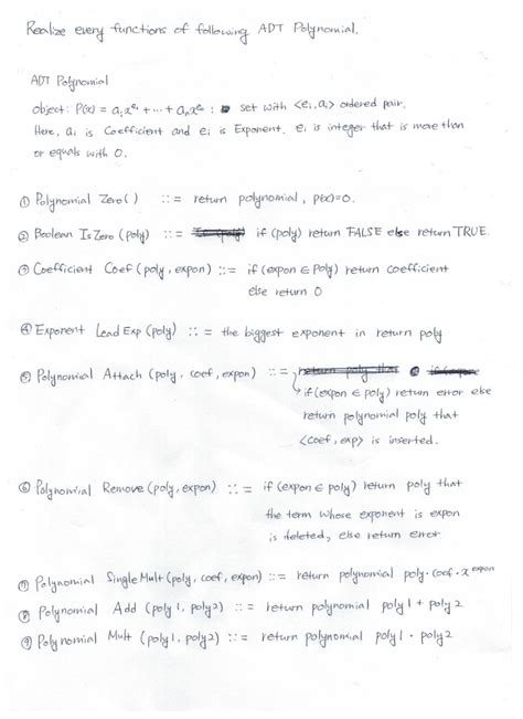 Solved Realize Every Functions Of Following Adt Polynomial Chegg
