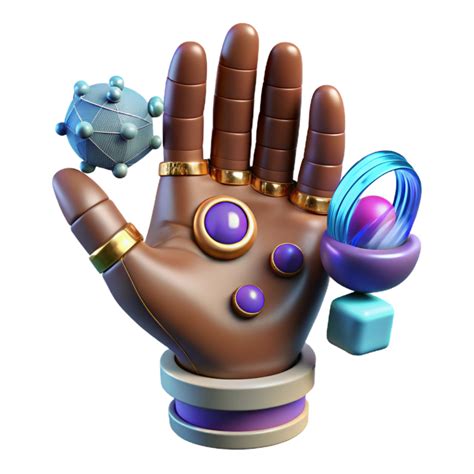 Beautiful Traditional Digital Hand Manipulating Virtual Objects Isolated 4k 58016438 Png