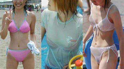 水着が透けててマン毛とかおっぱい丸見えになっちゃってる水着素人がエロ過ぎるwwwwww 極抜きライフ素人極エロ画像