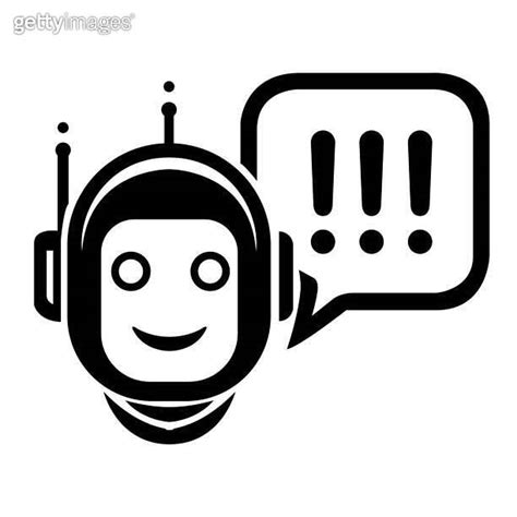 Chat Bot Logo Design Concept Virtual Smart Assistant Bot Icon Robot Head With Speech Bubble