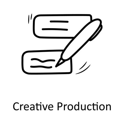 Creative Production Vector Outline Icon Design Illustration Business Symbol On White Background