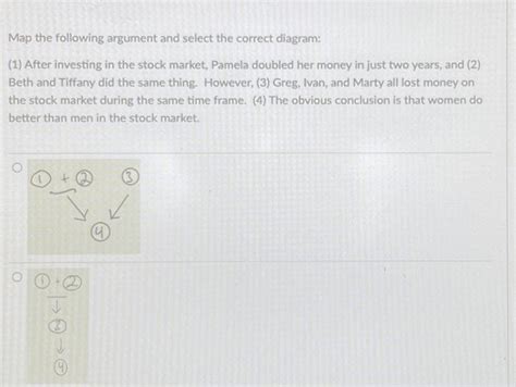Map The Following Argument And Select The Correct Chegg Com