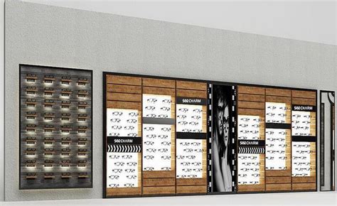 Commercial Wooden Eyewear Store Cabinet Optical Glass Display Counter