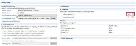 server tomcat v9 0 server at localhost was unable to start within 45