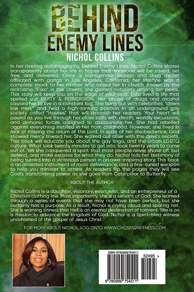 Nichol Collins Behind Enemy Lines Transgender Biographies