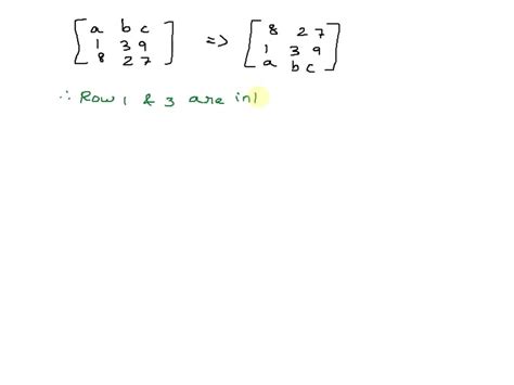 Solved Question 2 The Equality Of Det A And Det At Says That One