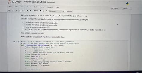 Solved Find Cross Over Indices It Is A Question From