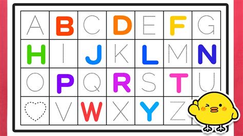 알파벳 대문자 A부터 Z까지 순서대로 빈칸 채워쓰기 영어 발음 배우기 Write Dotted Line Uppercase