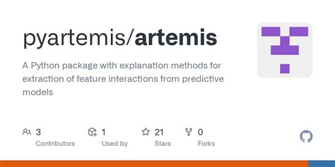 GitHub Pyartemis Artemis A Python Package With Explanation Methods For Extraction Of Feature