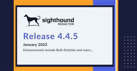 Sighthound Reactors Latest Release Includes Bulk Deletion By