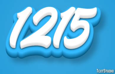 1215 Text Effect and Logo Design Number
