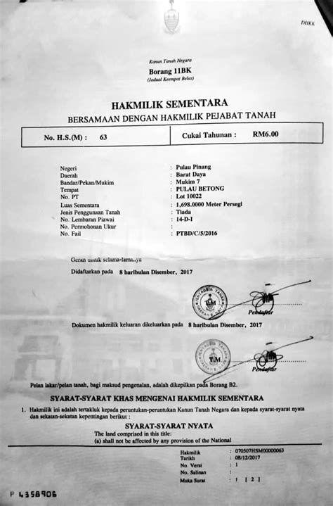 Tanah Untuk Dijual Di Pulau Betong Balik Pulau Pulau Pinang Sesuai