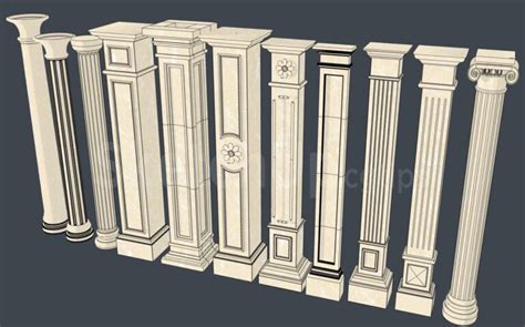 6586 Free Sketchup Columns Model Download