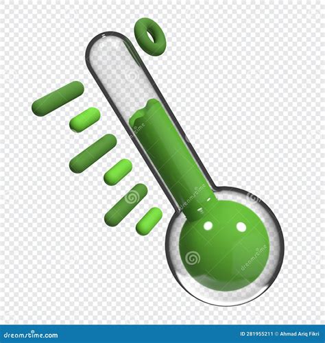 3d Render Of Thermometer 3d Glass Thermometer Ecology Theme Stock Image Illustration Of
