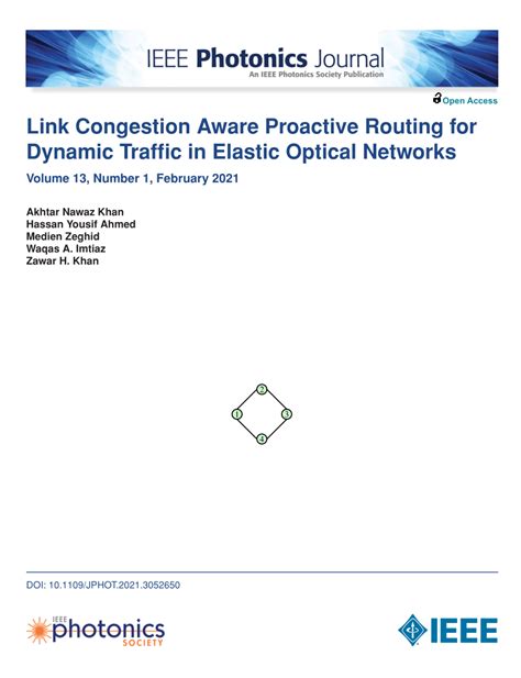 PDF Link Congestion Aware Proactive Routing For Dynamic Traffic In Elastic Optical Networks