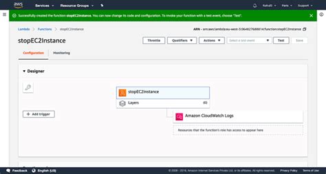 Aws Lambda Function To Start And Stop An Ec2 Instance