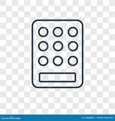 Linear Keypad Phone Icon From Hardware Outline Collection Thin Line