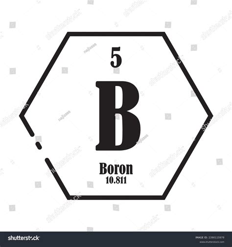 Boron Chemistry Iconchemical Element Periodic Table Stock Vector Royalty Free 2390115979