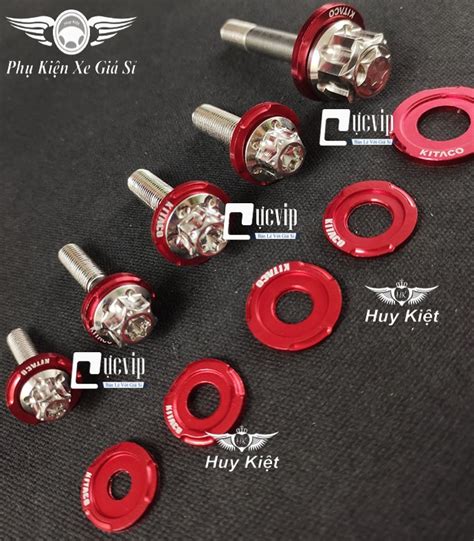 Lông Đền Nhôm Kitaco Màu Đỏ 6li 8li 10li 12li 14li Phụ Kiện Xe Giá Sỉ