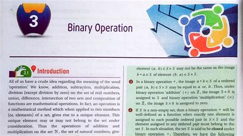Binary Operation Chapter 3 Chhaya S N Dey Mathematics Class 12