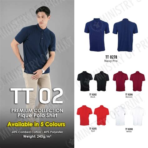 Premium Pique Polo Shirt Tt02 Breathable And Durable Polo With Eco