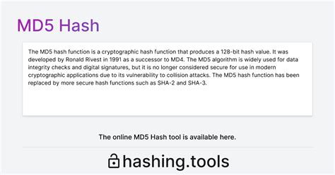 Md5 Hash Hashingtools
