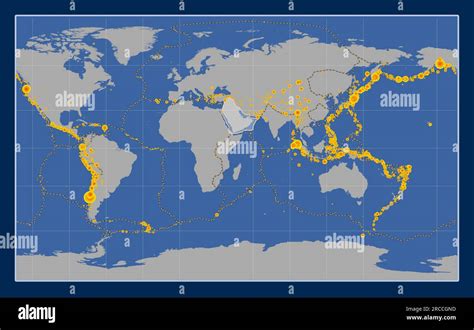 Shape Of The Arabian Tectonic Plate On The Solid Contour Map In The Compact Miller Projection