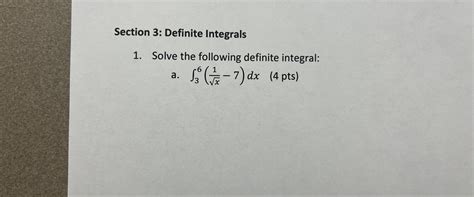 solved section 3 definite integralssolve the following