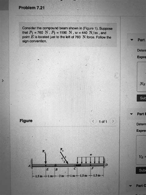A Determine The Normal Force At Point E B Determine The Internal Shear